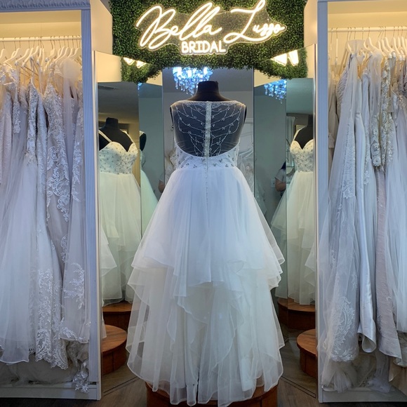 Bella Lusso Bridal | Dresses | New Plus Size Beaded Wedding Dress Pearl ...